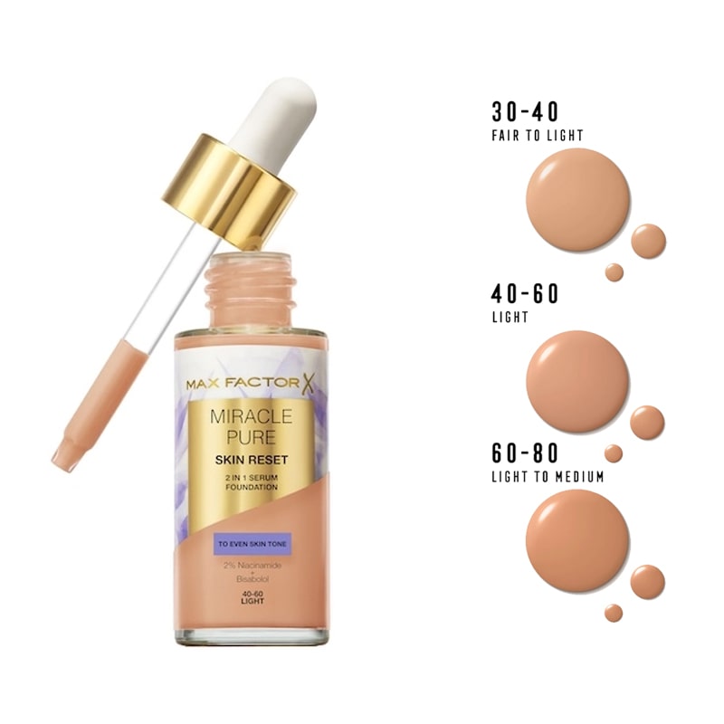 MIRACLE PURE SKIN RESET 2 en 1 Serum (Max Factor) (Mujer) - Perfumes de ...